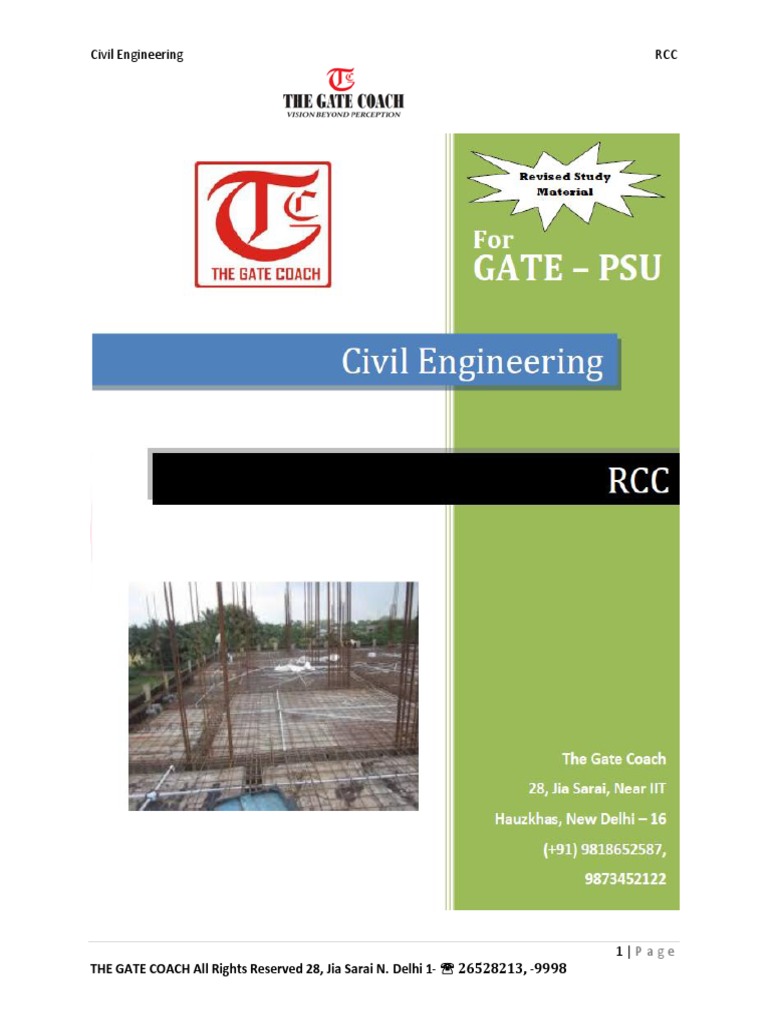 RCC 1 | PDF | Bending | Stress (Mechanics)