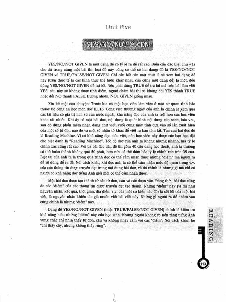 5 Yes No Not Given | PDF