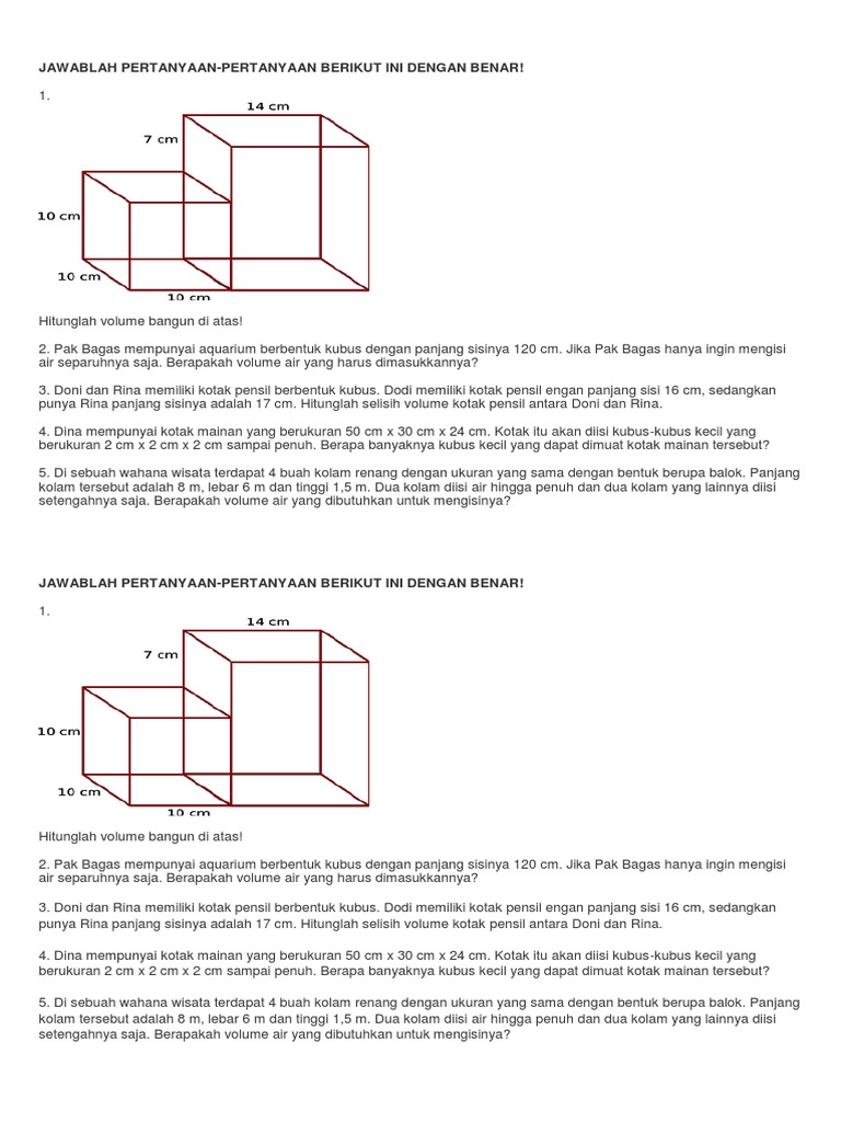 Soal Matematika Balok | PDF