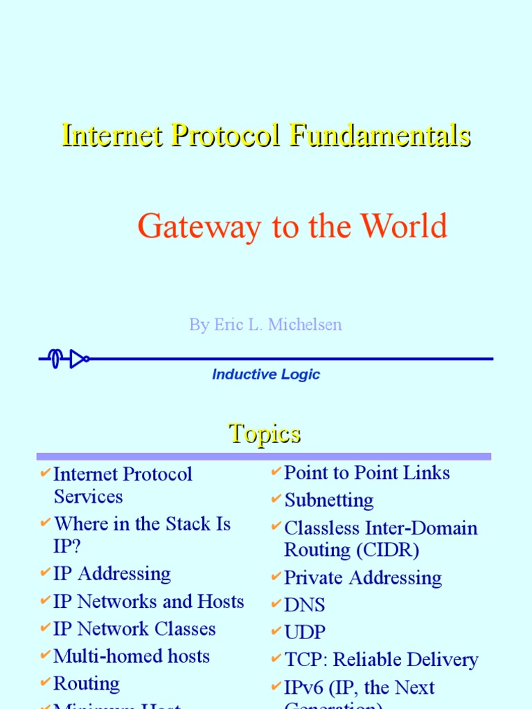 Internet Protocol Fundamentals | PDF | Internet Protocol Suite | Internet Protocols