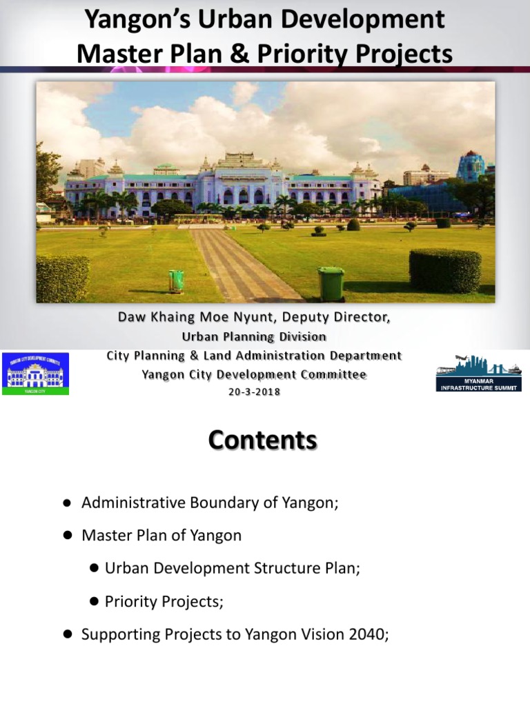 New Yangon City Development Plan | PDF | City | Flood