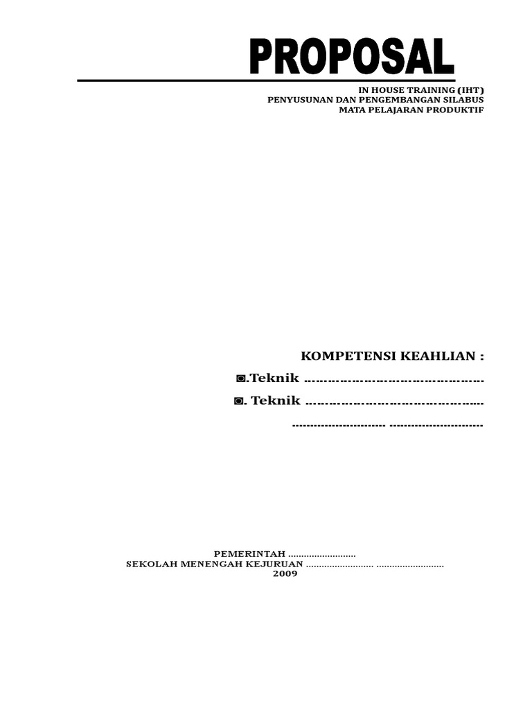 Proposal Kegiatan Iht | PDF