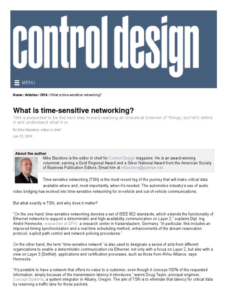 What Is Time-Sensitive Networking | PDF | Computer Network | Internet Of Things