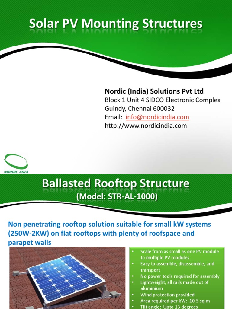 Nordic Solar PV Mounting Structure Guide | PDF | Building Materials ...