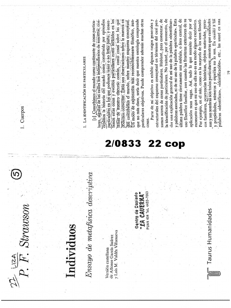 Strawson Individuos PDF | PDF