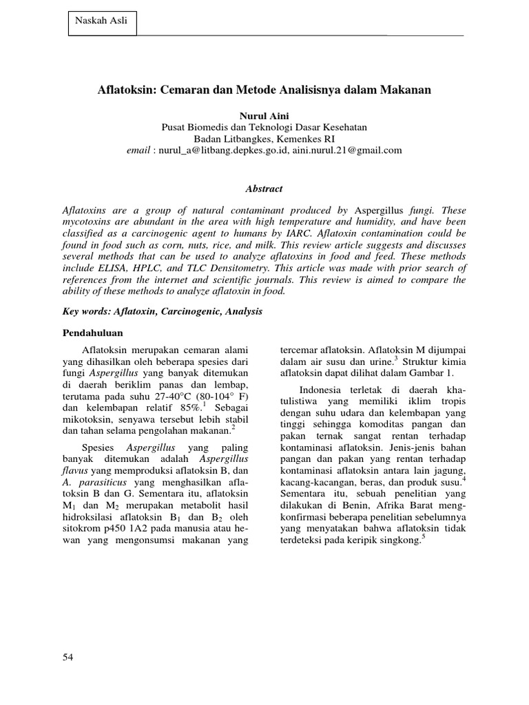 Aflatoksin 1 | PDF