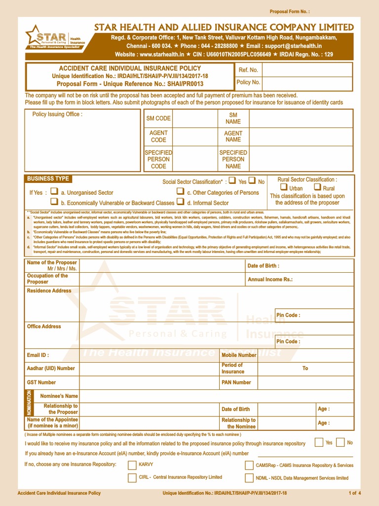 Accident Care Individual Insurance Policy | PDF | Insurance | Cheque