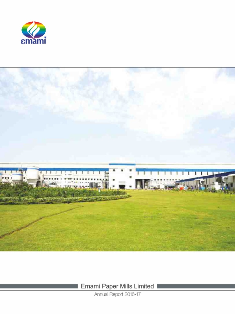 Emami Paper Mills Limited: Annual Report 2016-17 | PDF | Dividend | Newspapers