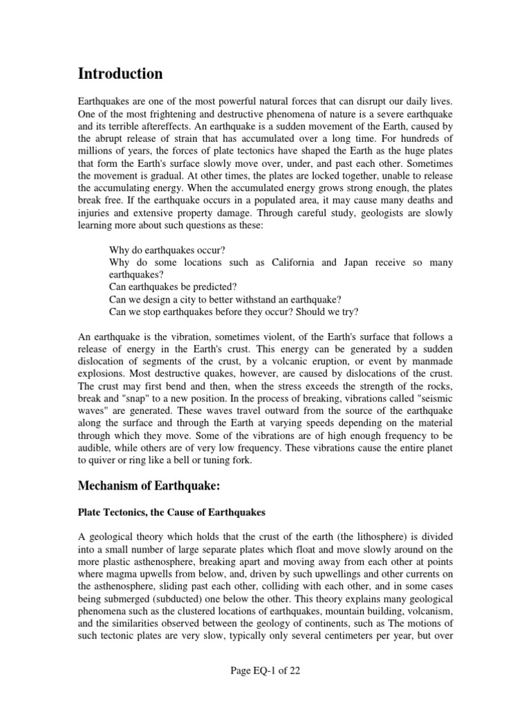 Earthquake Notes | Download Free PDF | Earthquakes | Fault (Geology)