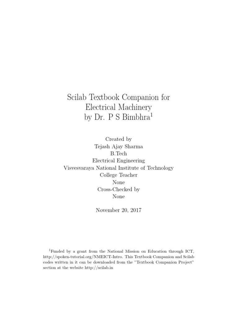 Electrical Machinery - Dr. P S Bimbhra | PDF | Electric Motor | Inductance