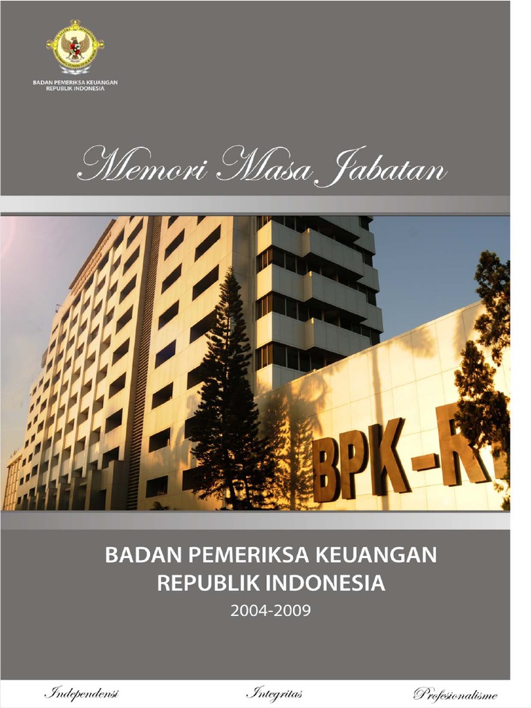 Memori Masa Jabatan BPK | PDF