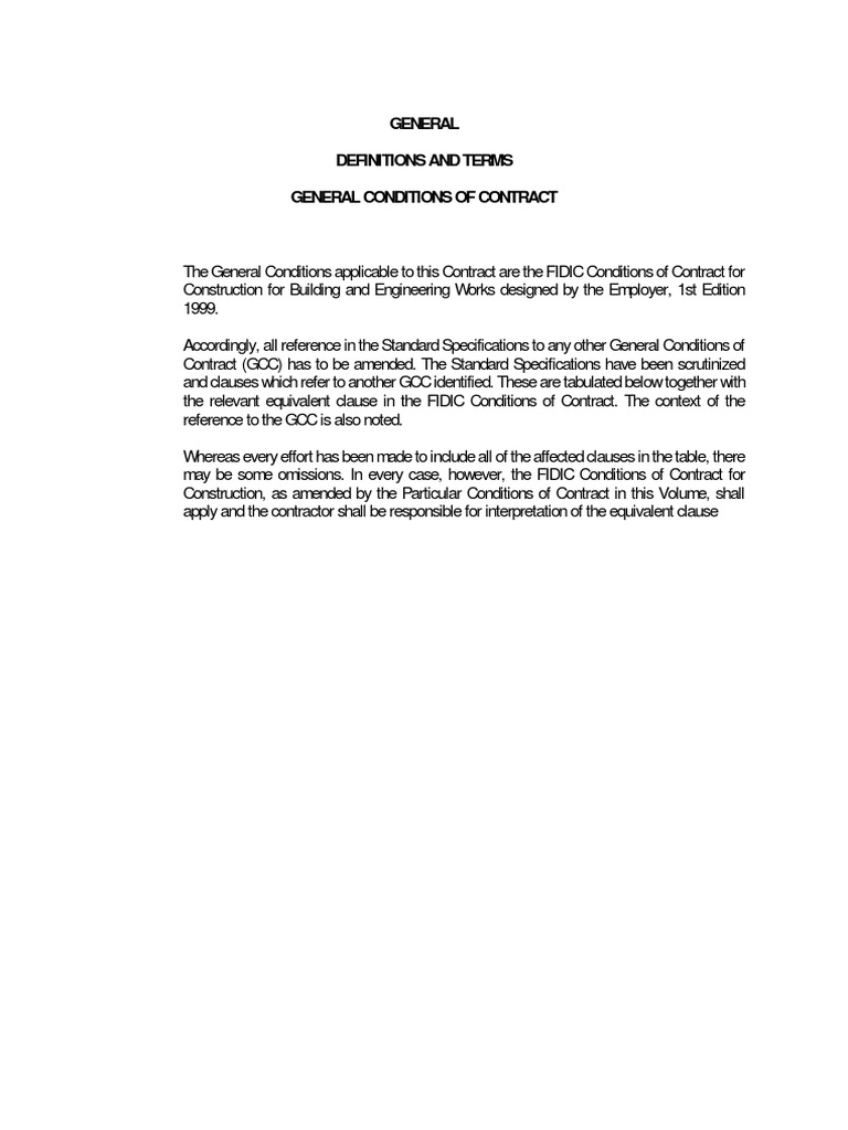 General Tender Statement | PDF