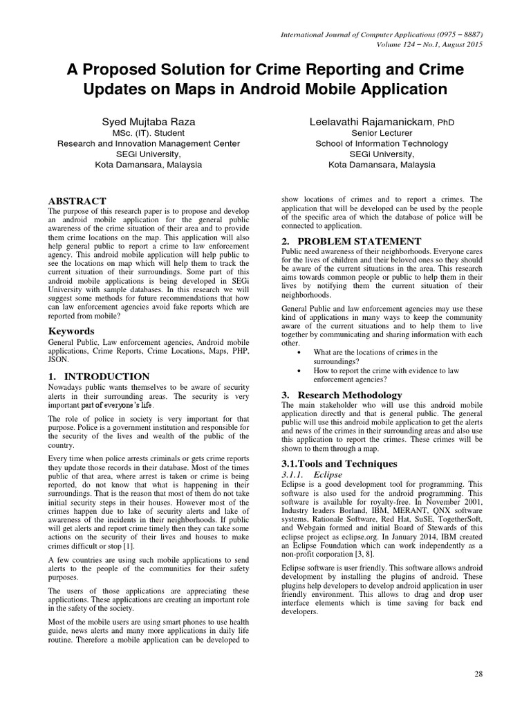 A Real Time Crime Records Management System For National Security ...