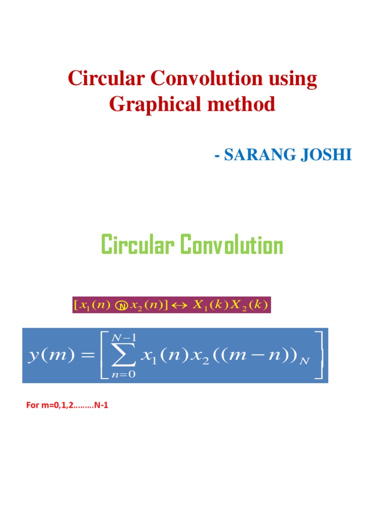 Circular Convolution Using Graphical Method: - Sarang Joshi | PDF ...