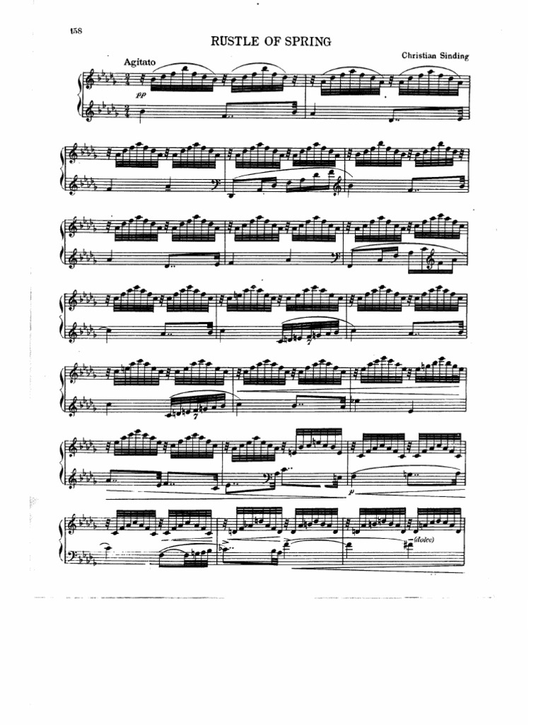 Sheet Music Piano Sinding Rustle of Spring | PDF