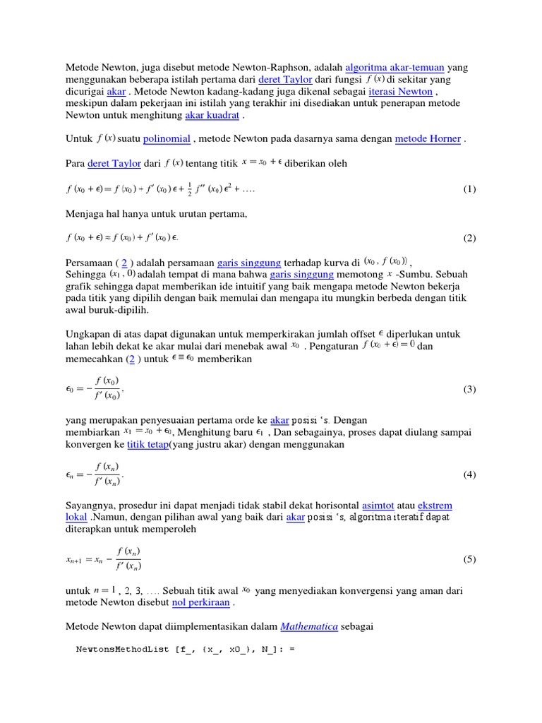 Metode Newton | PDF