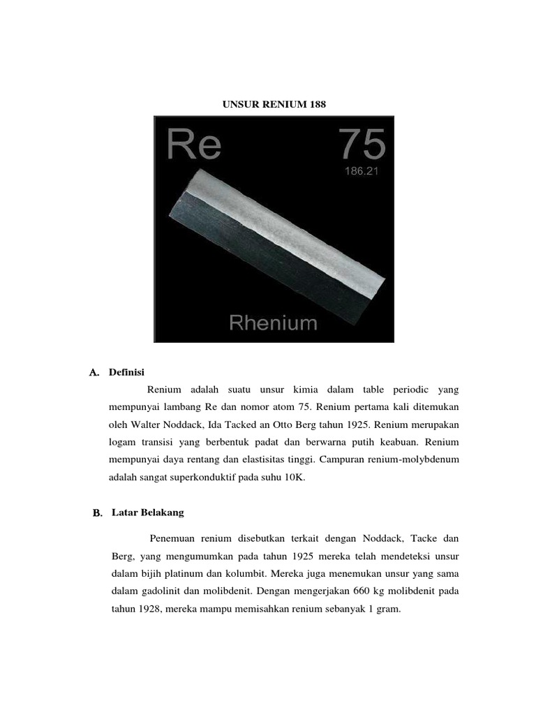 Unsur Renium | PDF