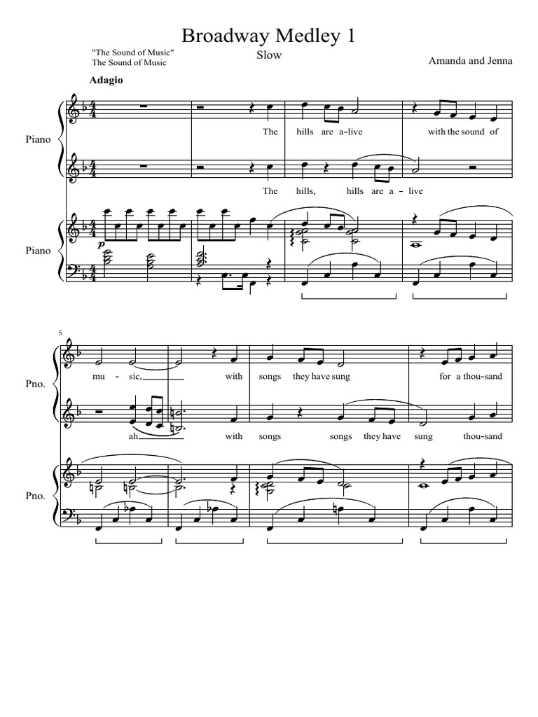 Broadway Medley 1 PDF | PDF | Performing Arts | Performing Arts