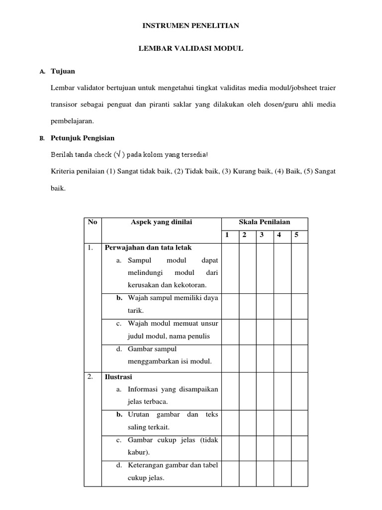 Validasi Modul | PDF