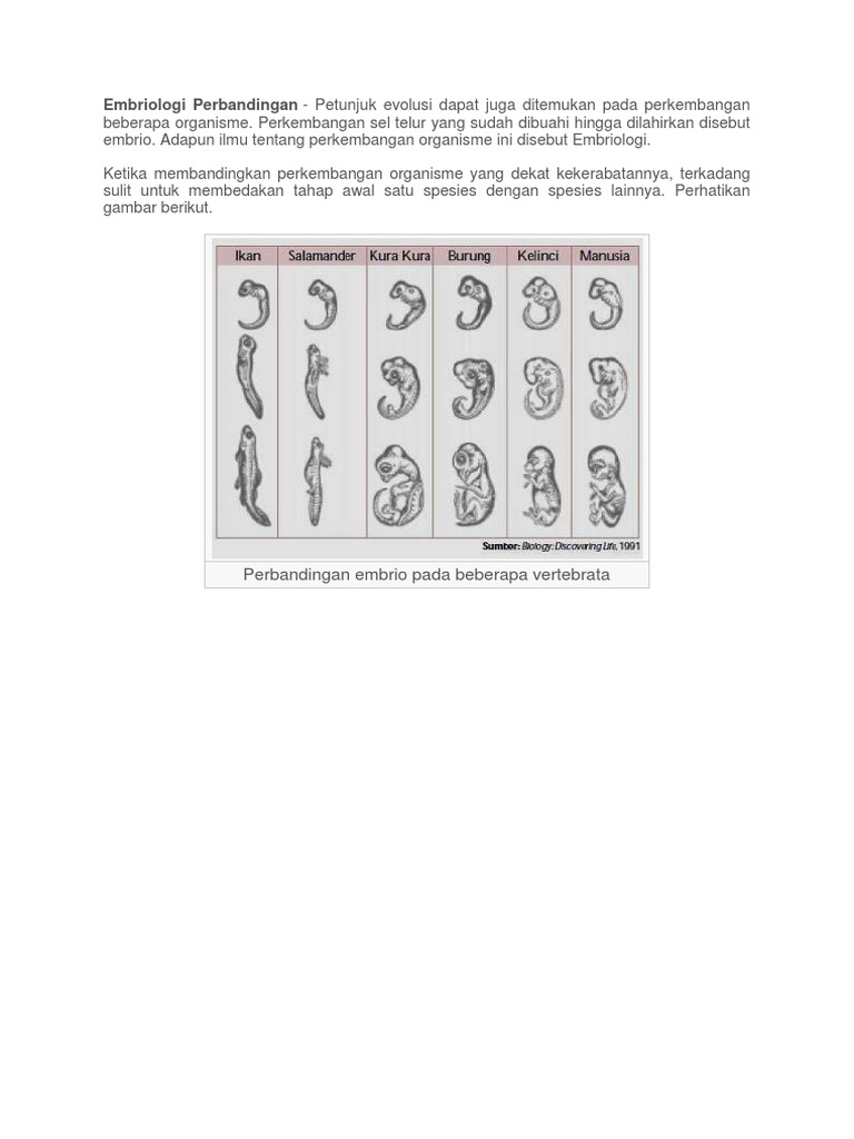 Embriologi Perbandingan | PDF | Pengembangan Diri | Kesehatan Holistik