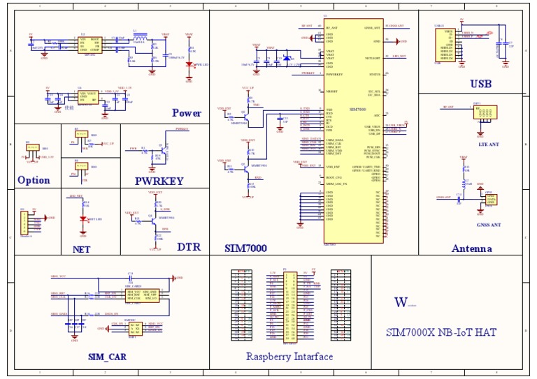 SIM7000E NB IoT HAT Schematic PDF | PDF