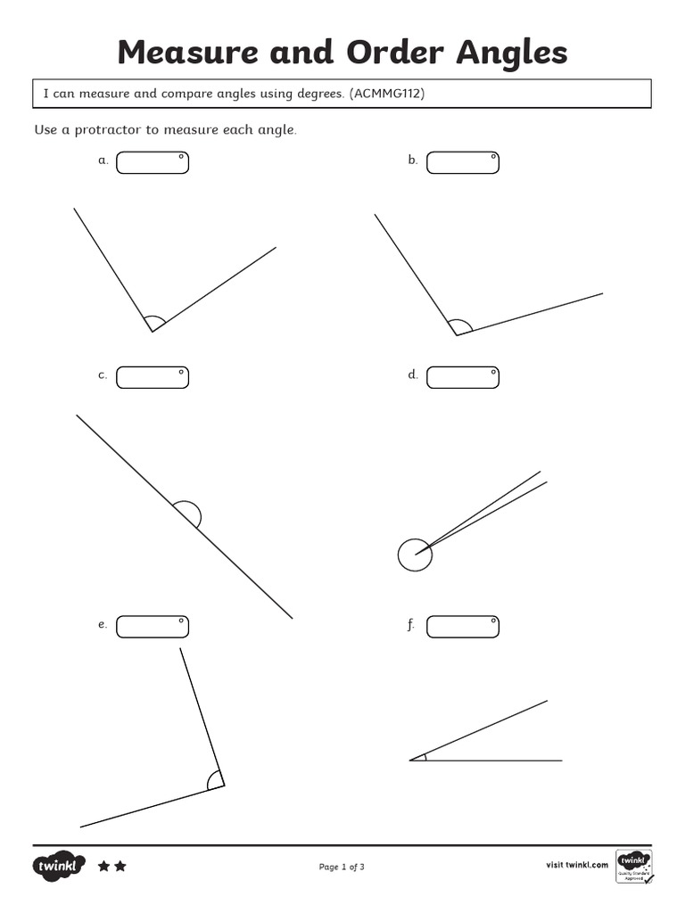 Measure and Order Angles | PDF