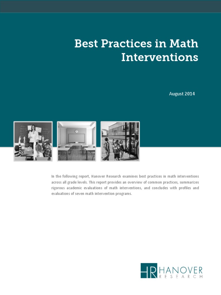 Best Practices in Math Intervention 53D80FEED7650 | PDF | Behavior ...