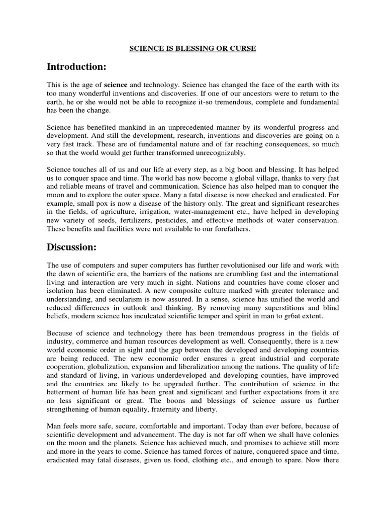 Science: Blessing or Curse? | PDF | Space Exploration | Lander (Spacecraft)