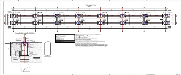Plan Fundatii Si Detalii Tribune | PDF