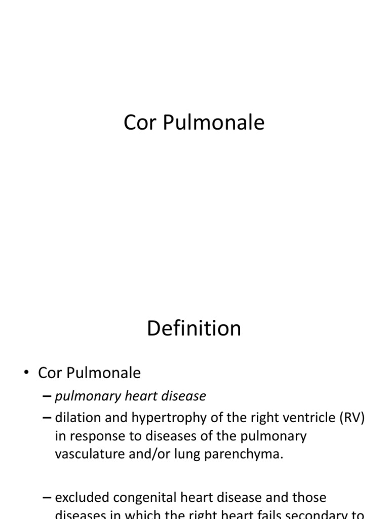 Cor Pulmonale | PDF | Lung | Organ (Anatomy)