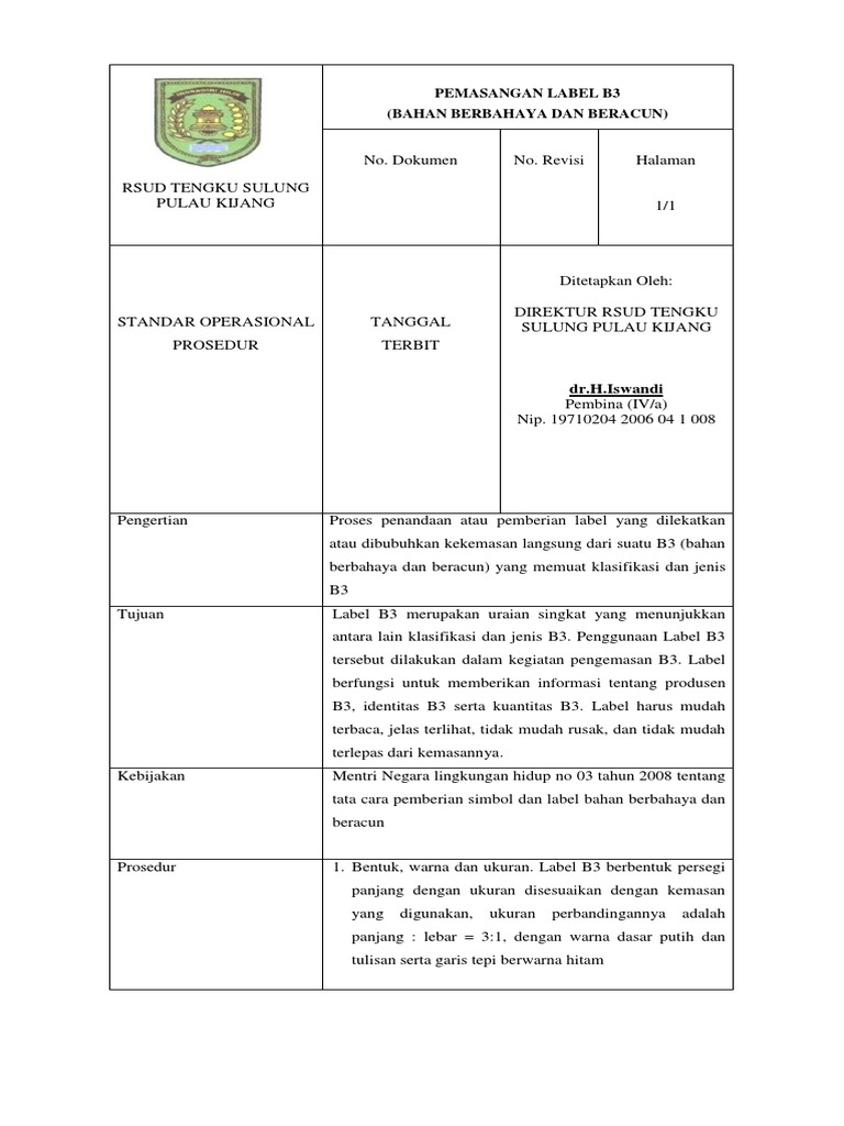 Sop Label Obat | PDF