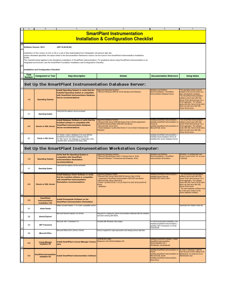 SPI Installation Checklist | PDF | Oracle Database | 64 Bit Computing
