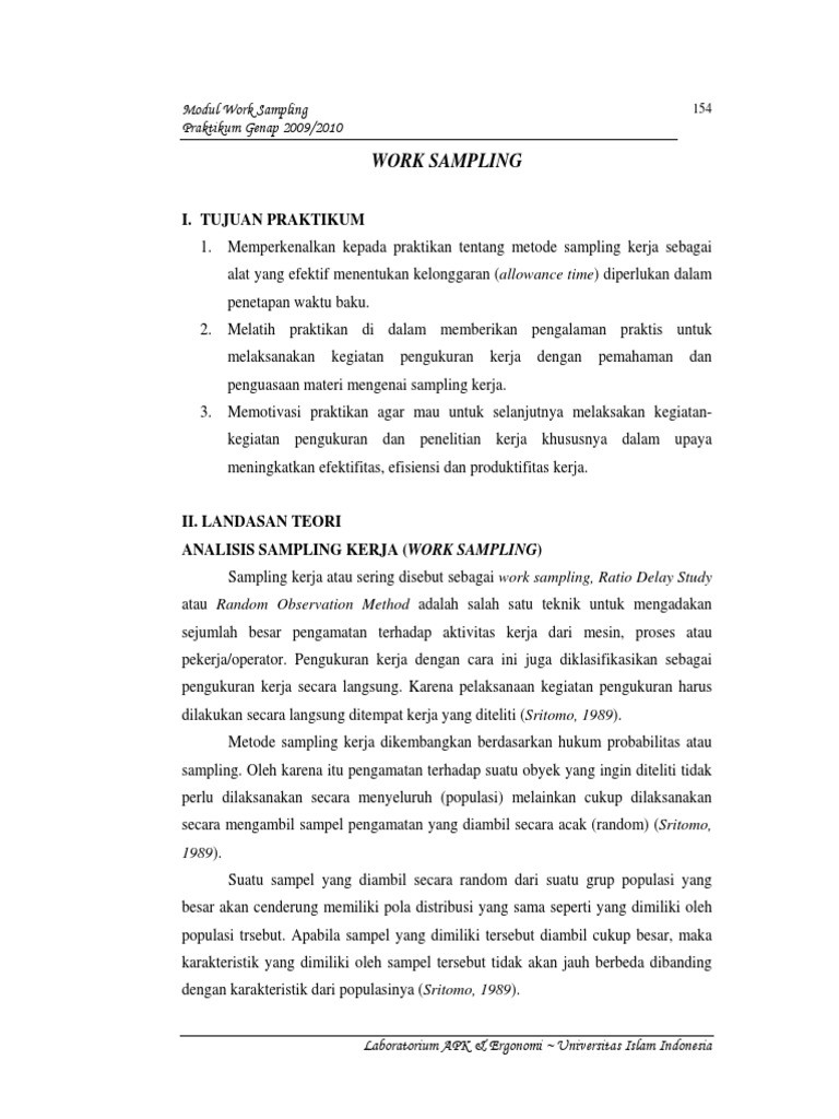 Work Sampling PDF | PDF