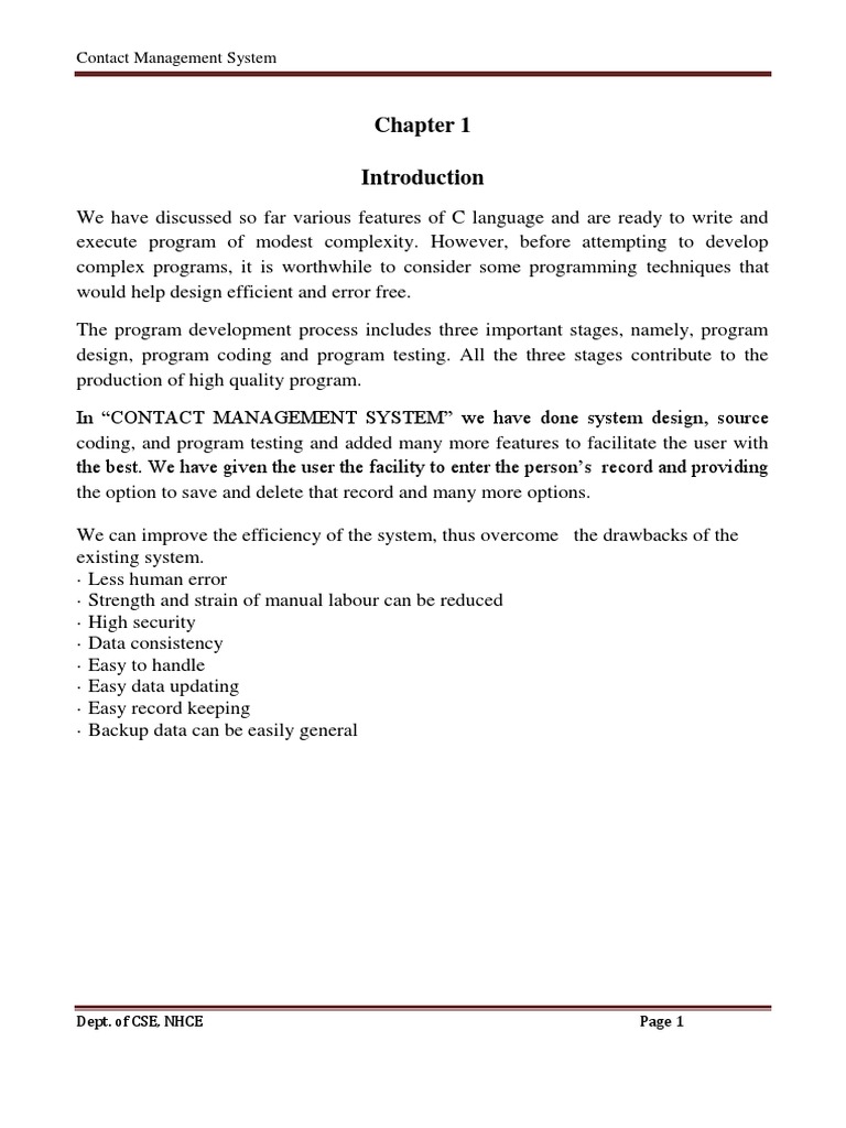 Contact Management System Overview | PDF | Control Flow | Computer Program