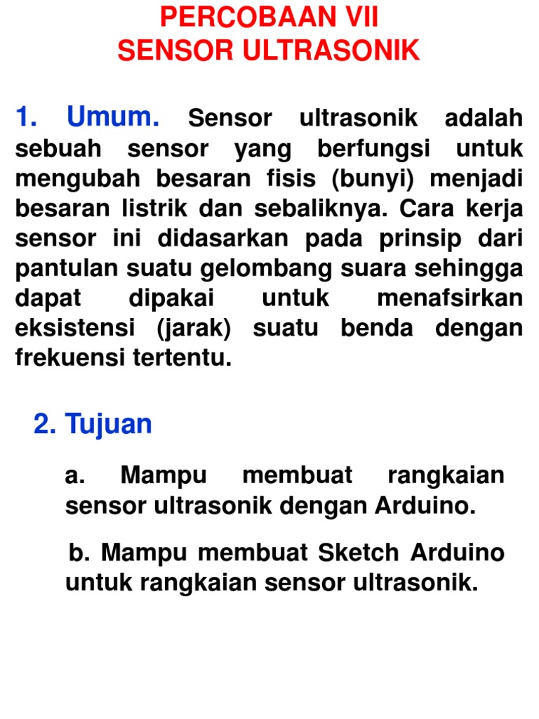 Fungsi dan Rangkaian Sensor Ultrasonik | PDF | Teknologi & Rekayasa