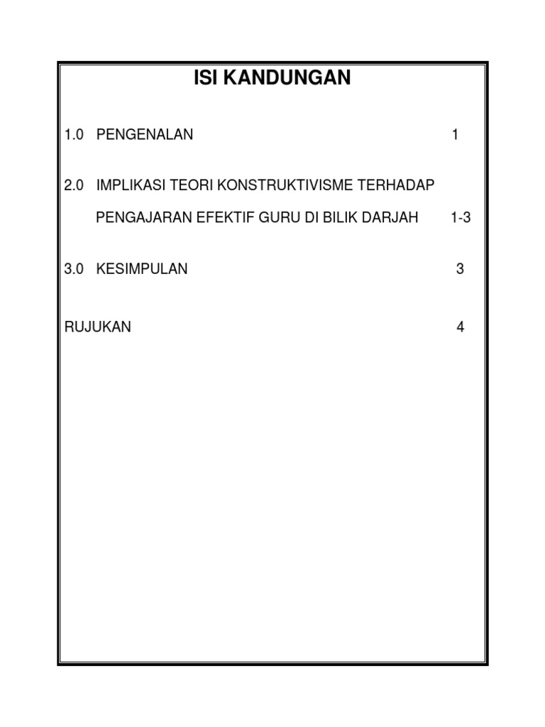 Isi Kandungan Esei | PDF