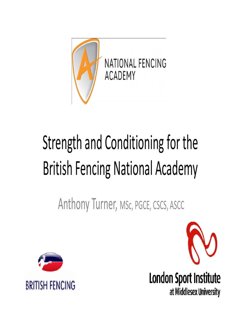 Strength and Conditioning For The British Fencing National Academy ...