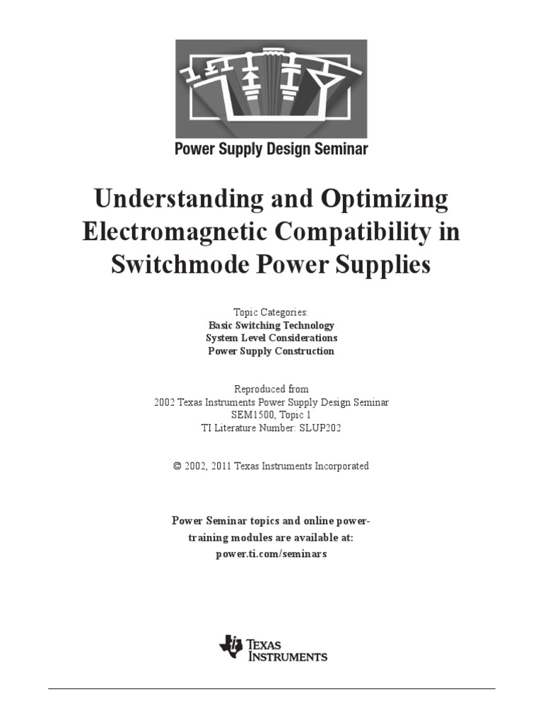 Understanding and Optimizing EMC in SMPS - TI App Note | Download Free ...