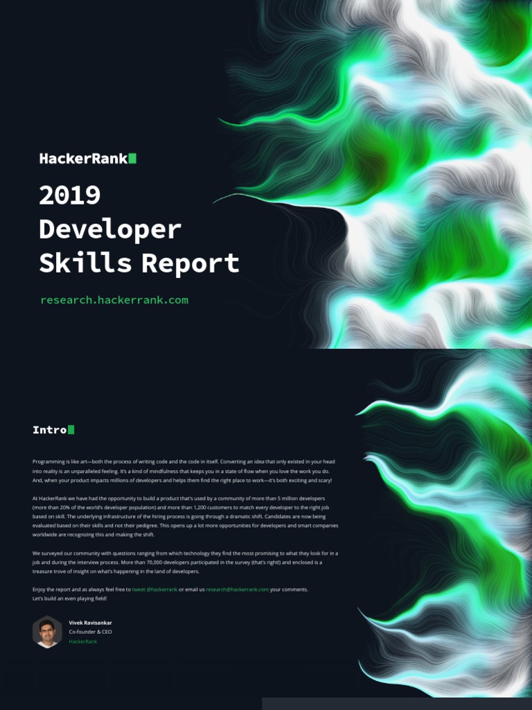 HackerRank 2019 2018 Developer Skills Report | PDF | Scala (Programming Language) | Angular Js