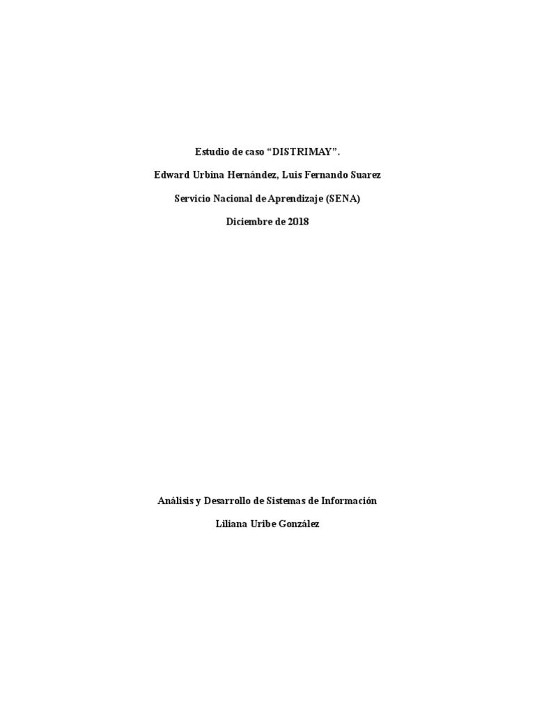 IE AP04 AA5 EV08 Caso Estudio Distrimay | PDF | Sistema de informacion | Contabilidad