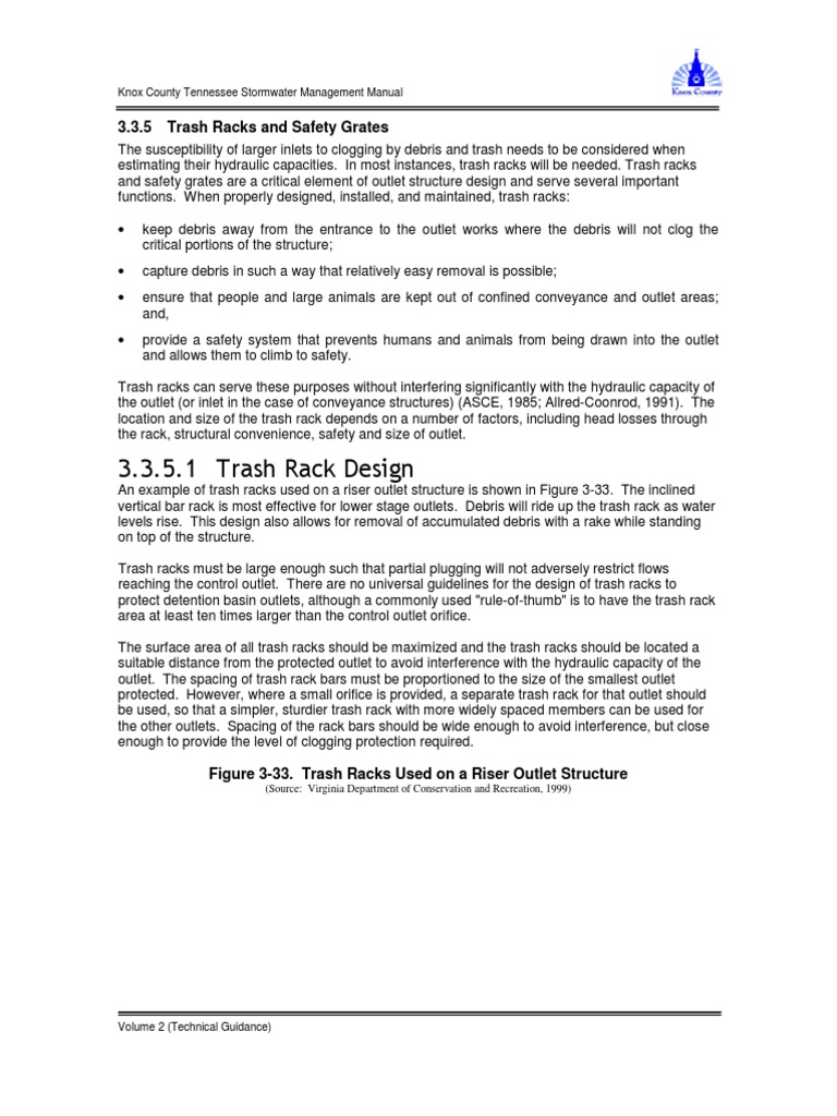 3-3-5 Trash Racks and Safety Grates | PDF