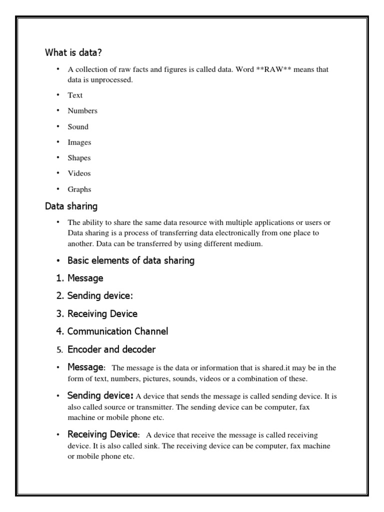 What Is Data | PDF | Duplex (Telecommunications) | Data Transmission