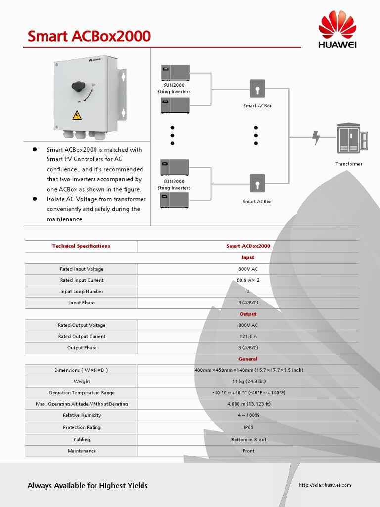 HUAWEI Smart ACBox2000 Datasheet 02-(20170606) | Power Inverter ...