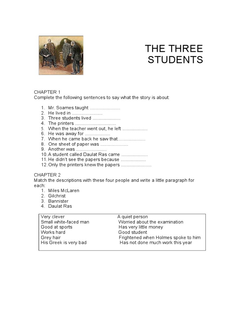 The Three Students Activities | PDF