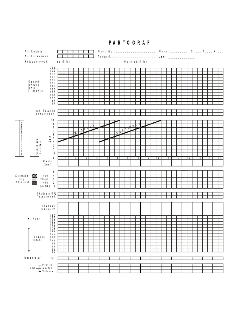 Lembar Partograf - 1 | PDF