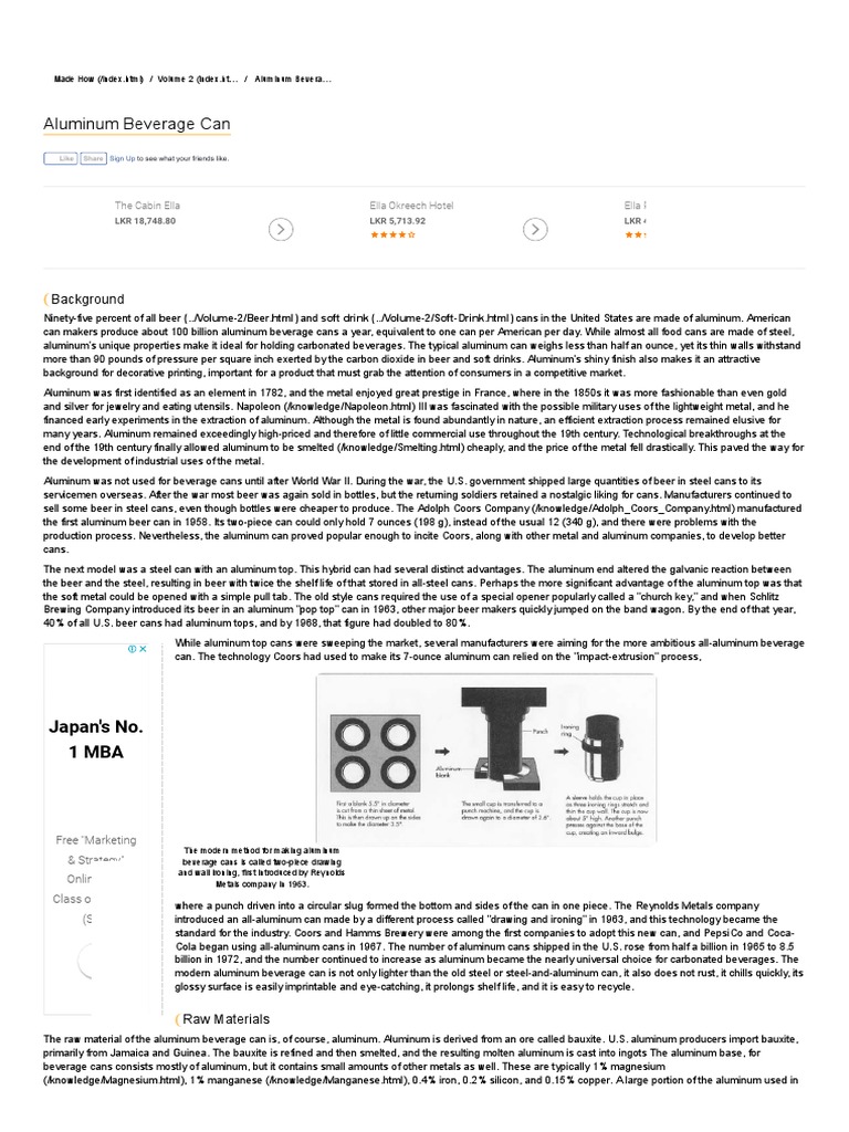 How Aluminum Beverage Can Is Made - Material, Production Process ...