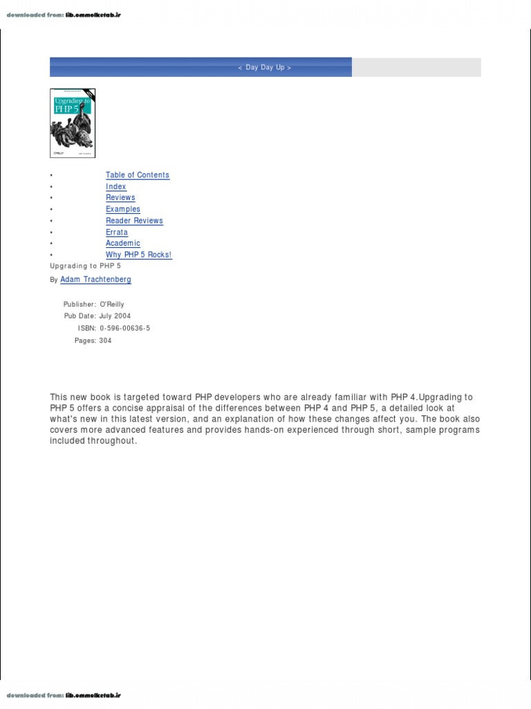 Upgrading Php 5 Pdf Php Object Oriented Programming