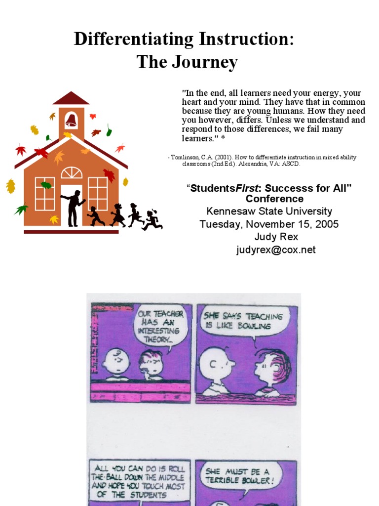 Differentiating Instruction: The Journey | PDF | Applied Psychology ...