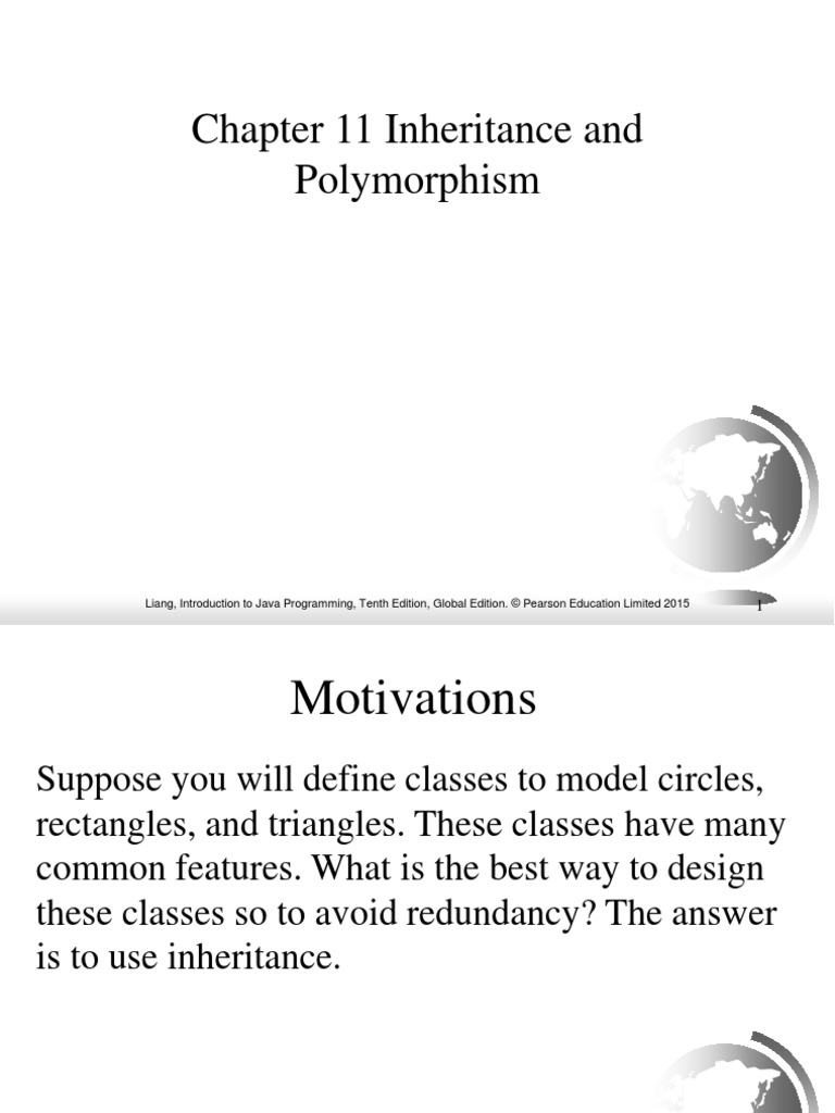 Chapter 11 Inheritance And Polymorphism Pdf Inheritance Object