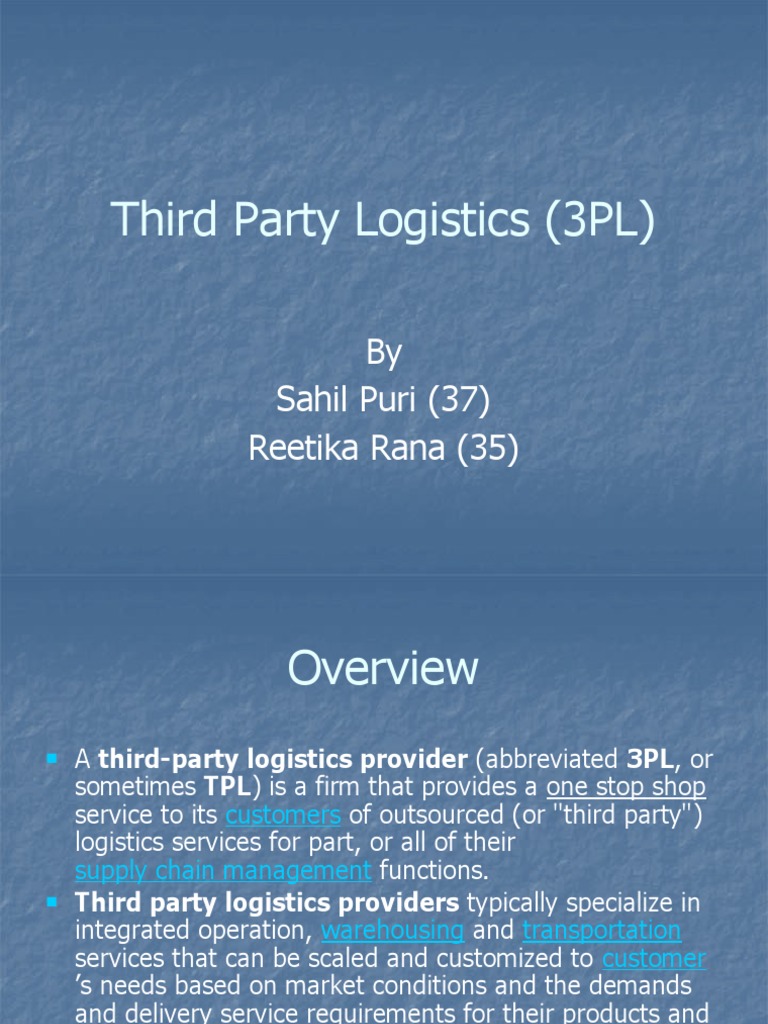 Non-Asset Based 3PL Overview | PDF | Service Industries | Supply Chain ...